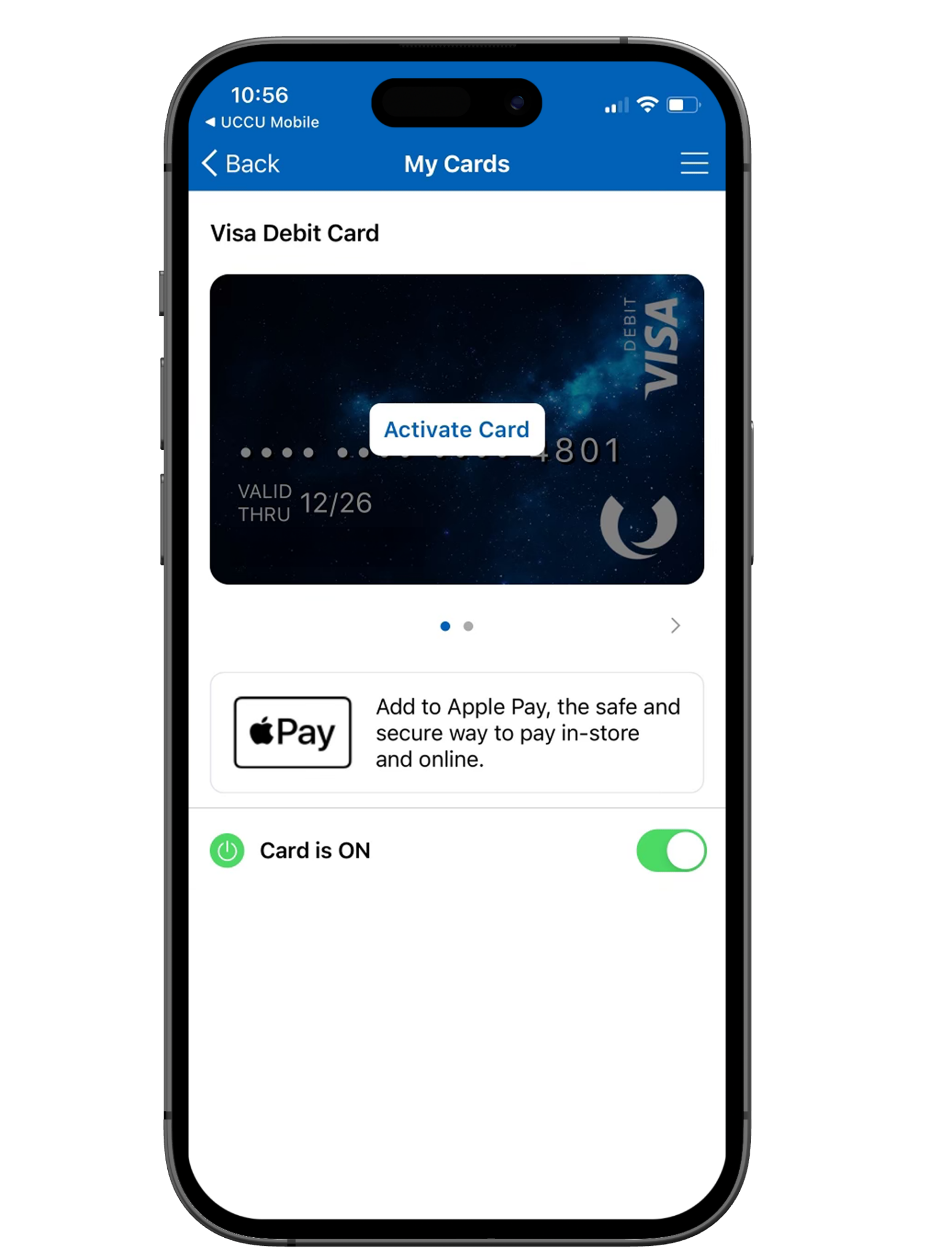 Activate Visa Card - UCCU